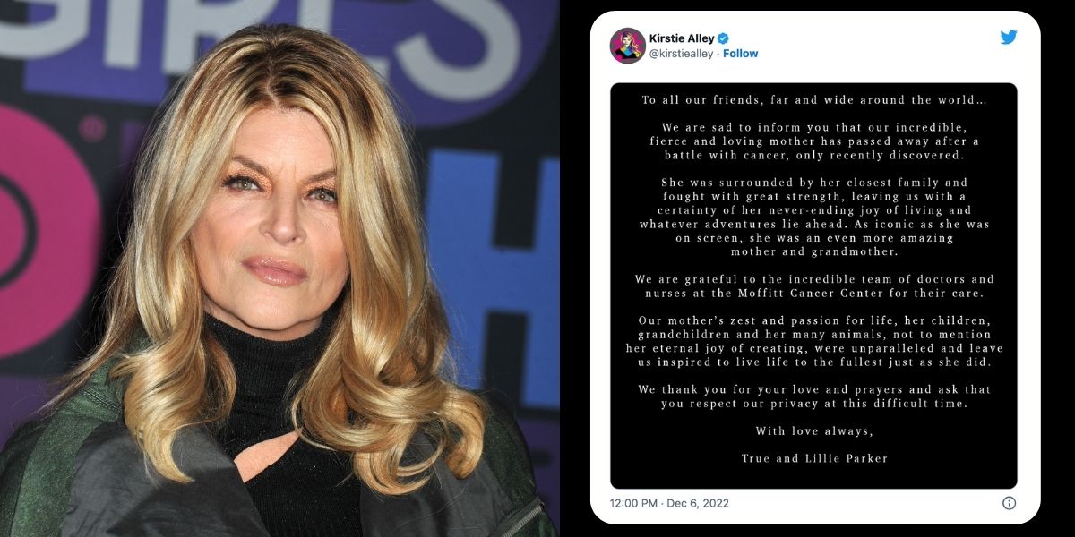 Kirstie Alley December 2022