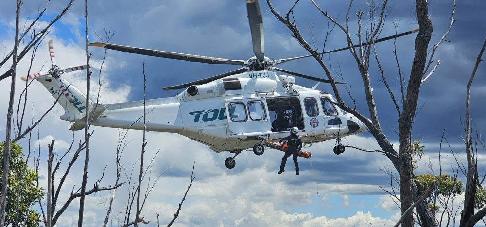 Chopper called in to rescue injured bike rider - 2EC